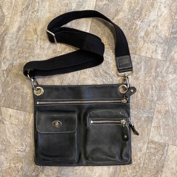 Roots | Bags | Roots Of Canada Charcoal Gray Village Leather Crossbody ...